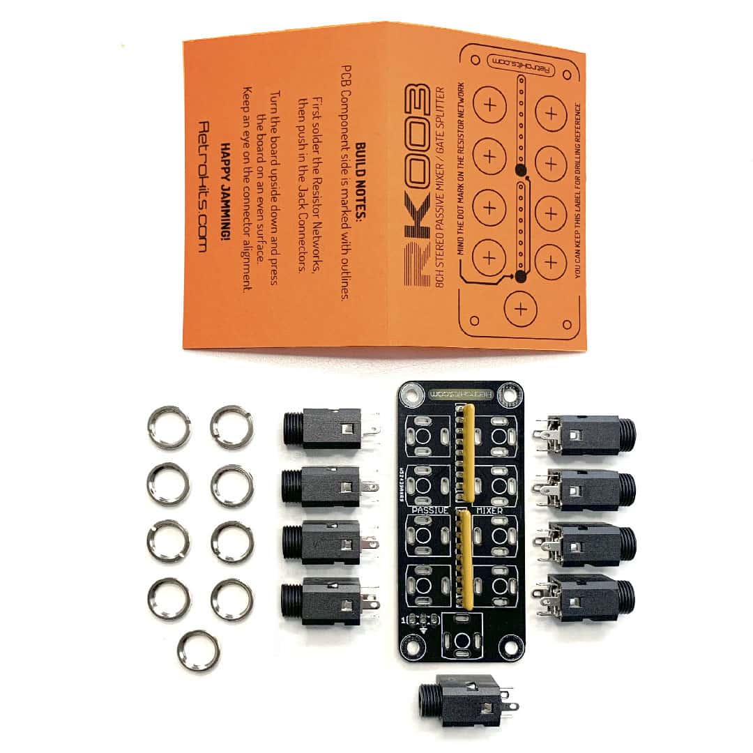 Retrokits RK-003 8ch Stereo Passive Mixer Board - DIY PCB + parts ...